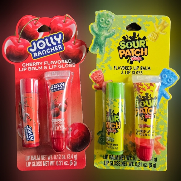 Makeup | Nwt 2pks4pcs Jolly Rancher Sour Patch Kids Balm Gloss Duos ...